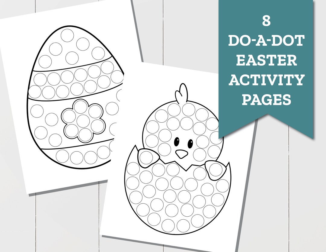 Easter Do-a-dot Activity Pages, Perfect for Toddler Activity, Dot ...