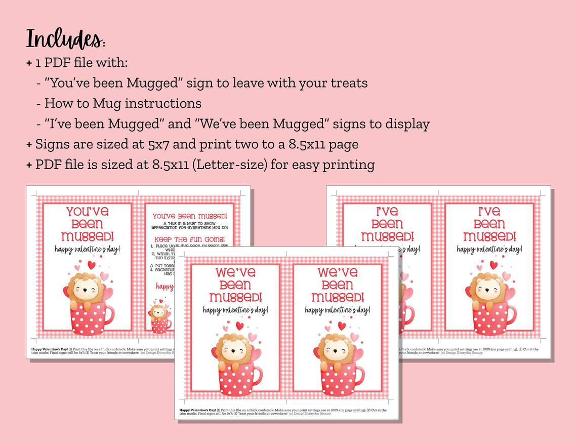 You've Been Mugged Game Printable You've Been Mugged - Etsy