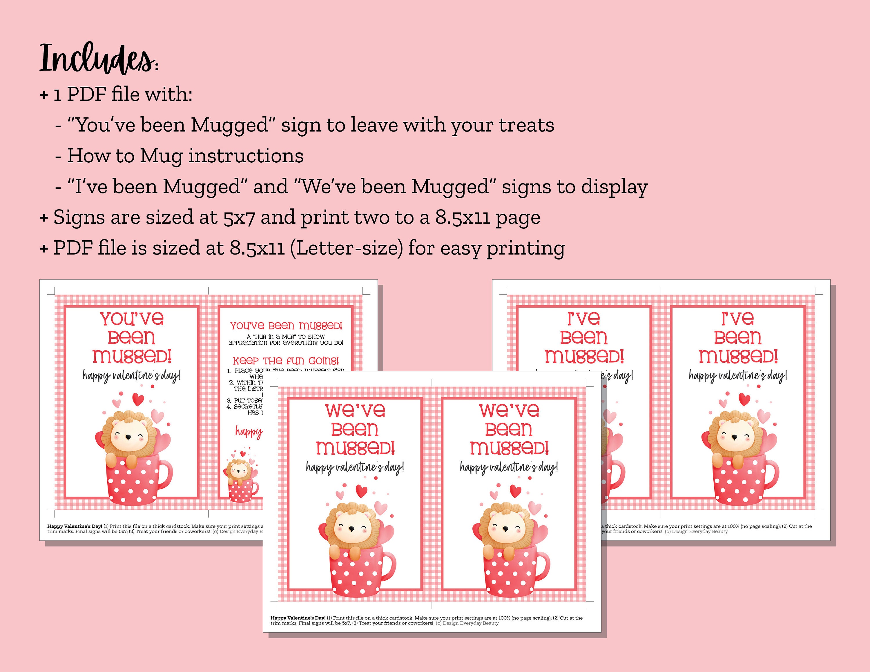 You've Been Mugged Game Printable You've Been Mugged - Etsy