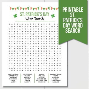 St Patricks Day Word Search, St Patricks Day Games, St Patricks Day ...
