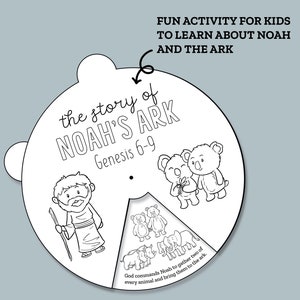 Noah and the Ark Spinner Wheel Printable, Perfect Sunday School ...
