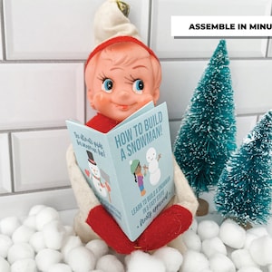 Mini Book for Elf, Easy Elf Activity, How to Build a Snowman Book ...
