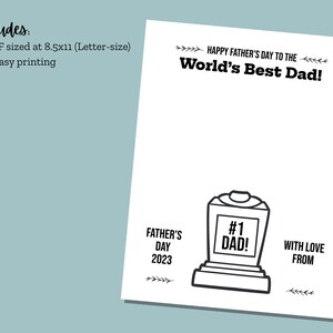Fathers Day Handprint Art, World's Best Dad Handprint Art Printable for ...