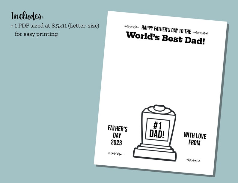 Fathers Day Handprint Art World's Best Dad Handprint Art - Etsy