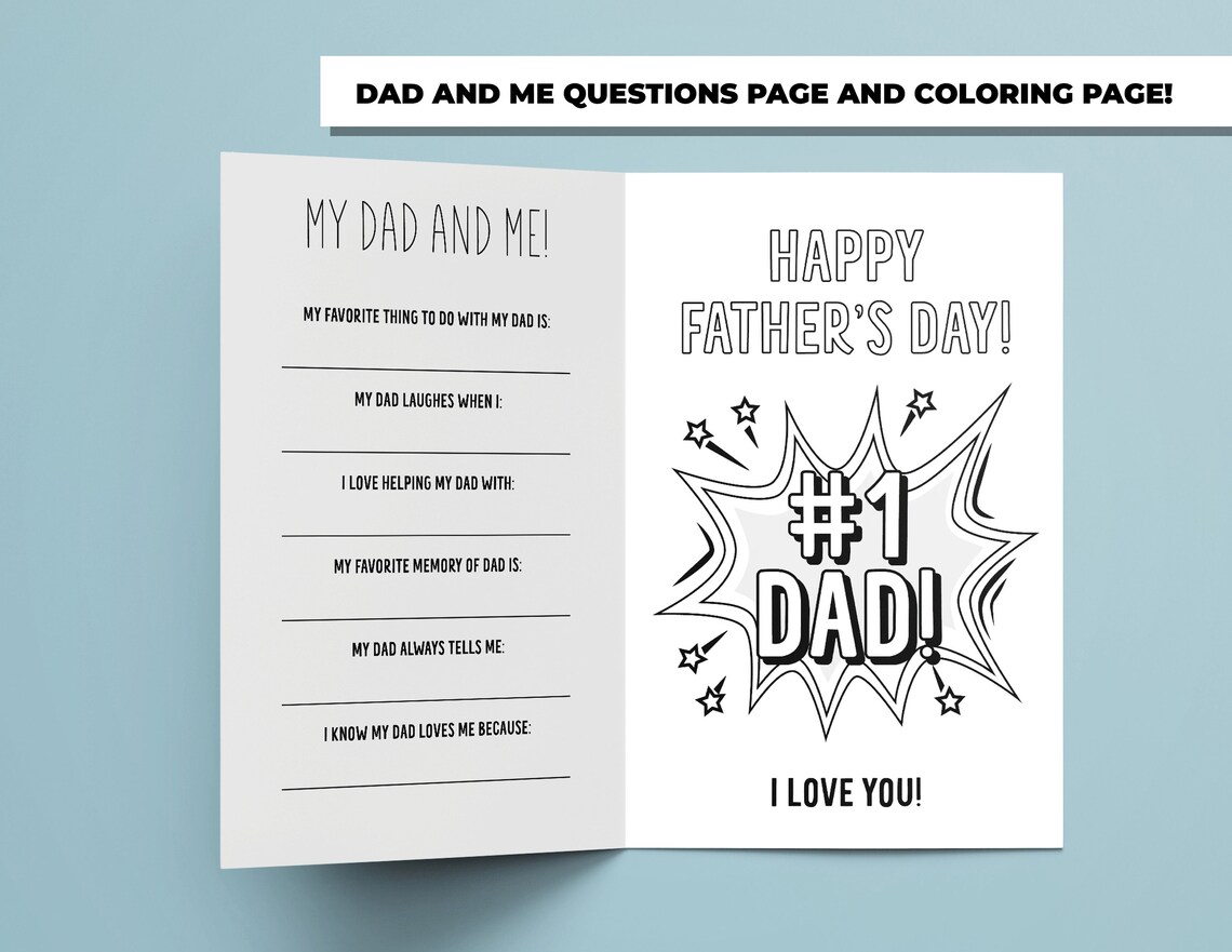 All About Dad Printable Book for Father's Day Perfect - Etsy