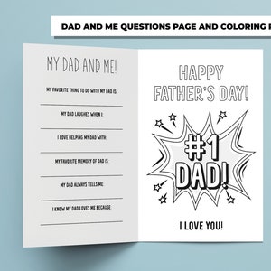 All About Dad Printable Book for Father's Day, Perfect Father's Day ...