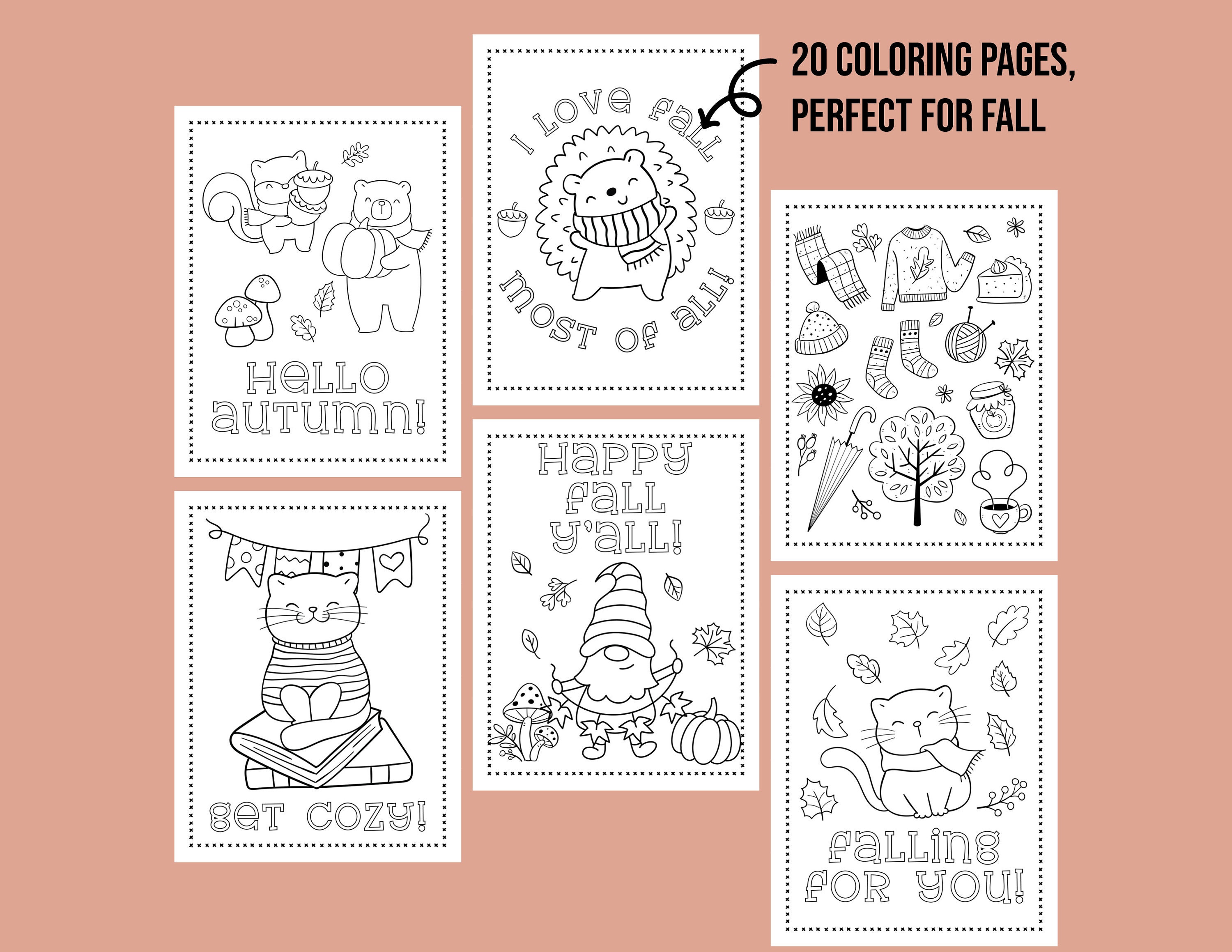 Fall Coloring Pages, Autumn Coloring Page, Fall Coloring Sheets, Fall ...