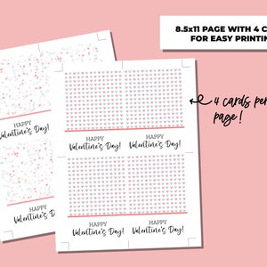 Valentines Day Mini Cookie Card, Printable Mini Cookie Card, Cookie ...