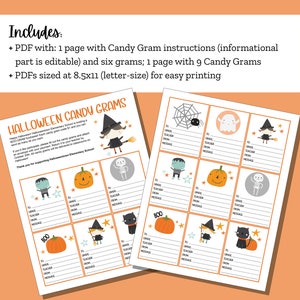 Halloween Candy Gram Fundraiser Flyer PTO Halloween Boo Gram - Etsy