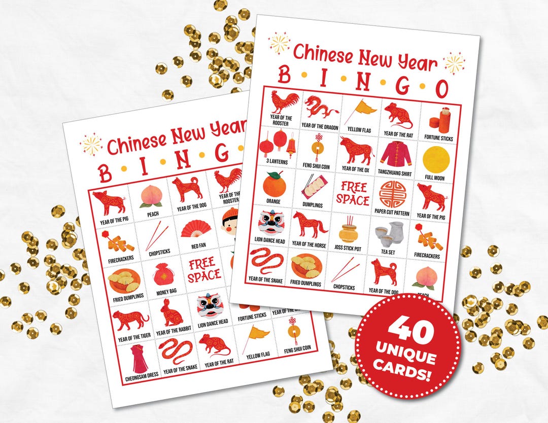 Chinese New Year BINGO Game, Printable Game for Classroom Activity ...
