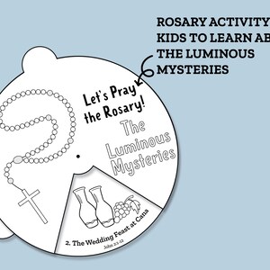 Learning the Rosary Printable Featuring the Luminous Mysteries in a ...