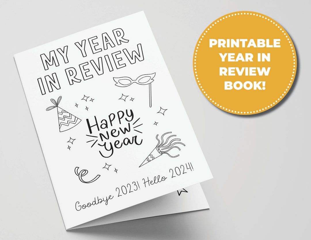 Kids Year in Review Activity, Printable Time Capsule for Kids, New Year ...