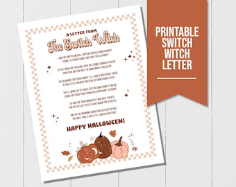 Switch Witch Printable Letter, Letter From the Switch Witch, Kids ...