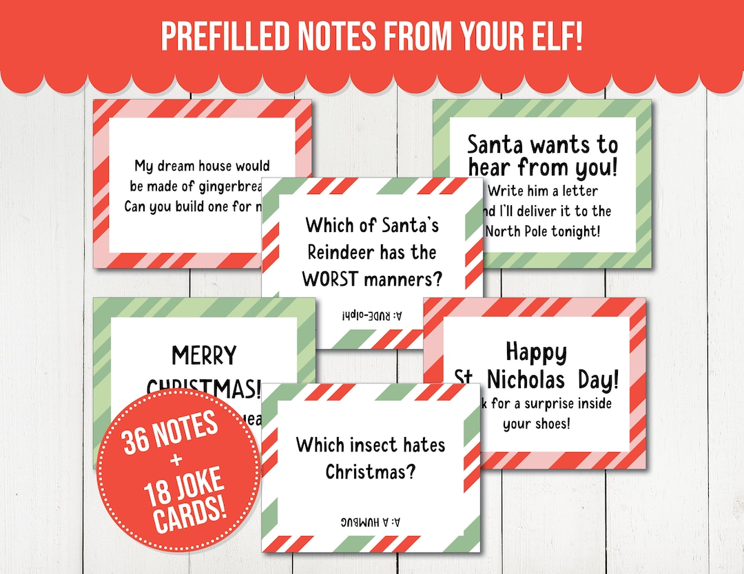 Printable Notes for Your Elf This Holiday Season, Printable Elf ...