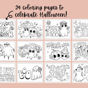 Retro Halloween Coloring Pages for Kids 24 Groovy and Spooky Coloring ...