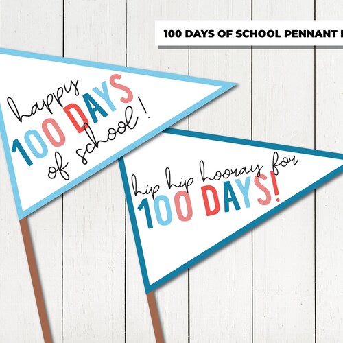 Printable 100 Days of School Tags 100th Day Printable Pudding - Etsy