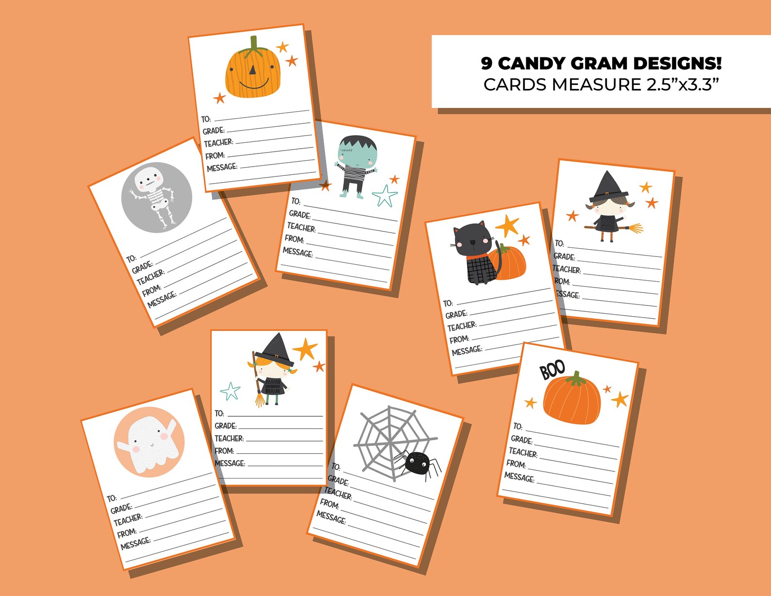 Halloween Candy Gram Fundraiser Flyer PTO Halloween Boo Gram Editable ...