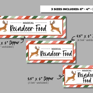 Santa's Magic Reindeer Food Treat Bag Topper Printable, Magical ...