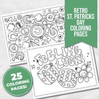 St Patrick's Day Coloring Pages | Instant Download - Etsy