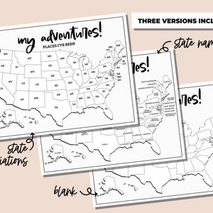 Places I've Been Map, United States Map, States I’ve Visited, My ...