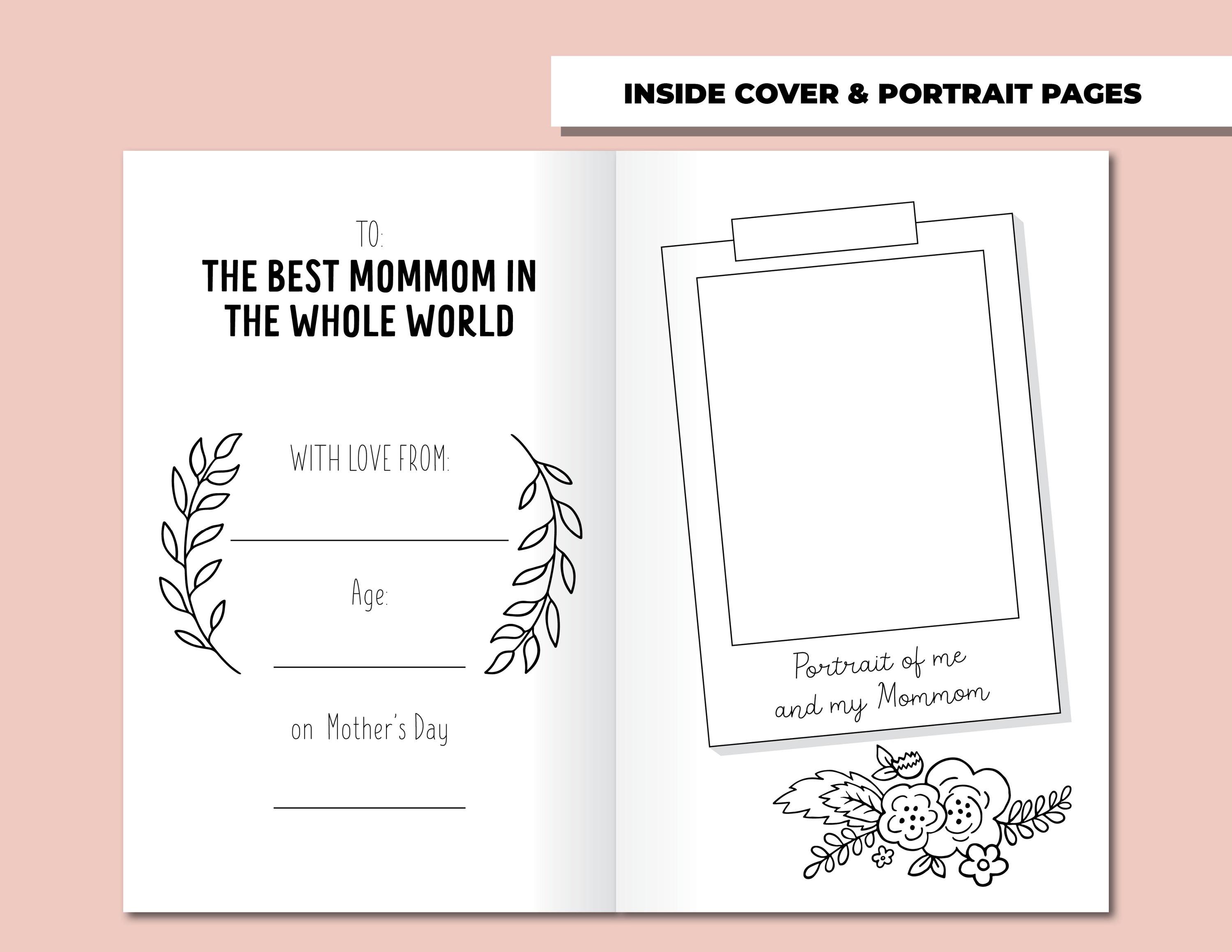 All About Mommom Printable Book for Mother's Day, Perfect Mother's Day ...