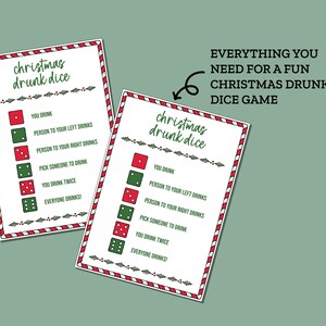 Christmas Drunk Dice Game, Fun Christmas Game for Office Party ...