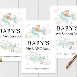 Adventure Baby Shower Game Bundle, Babys 1st ABC Book, First Shapes ...