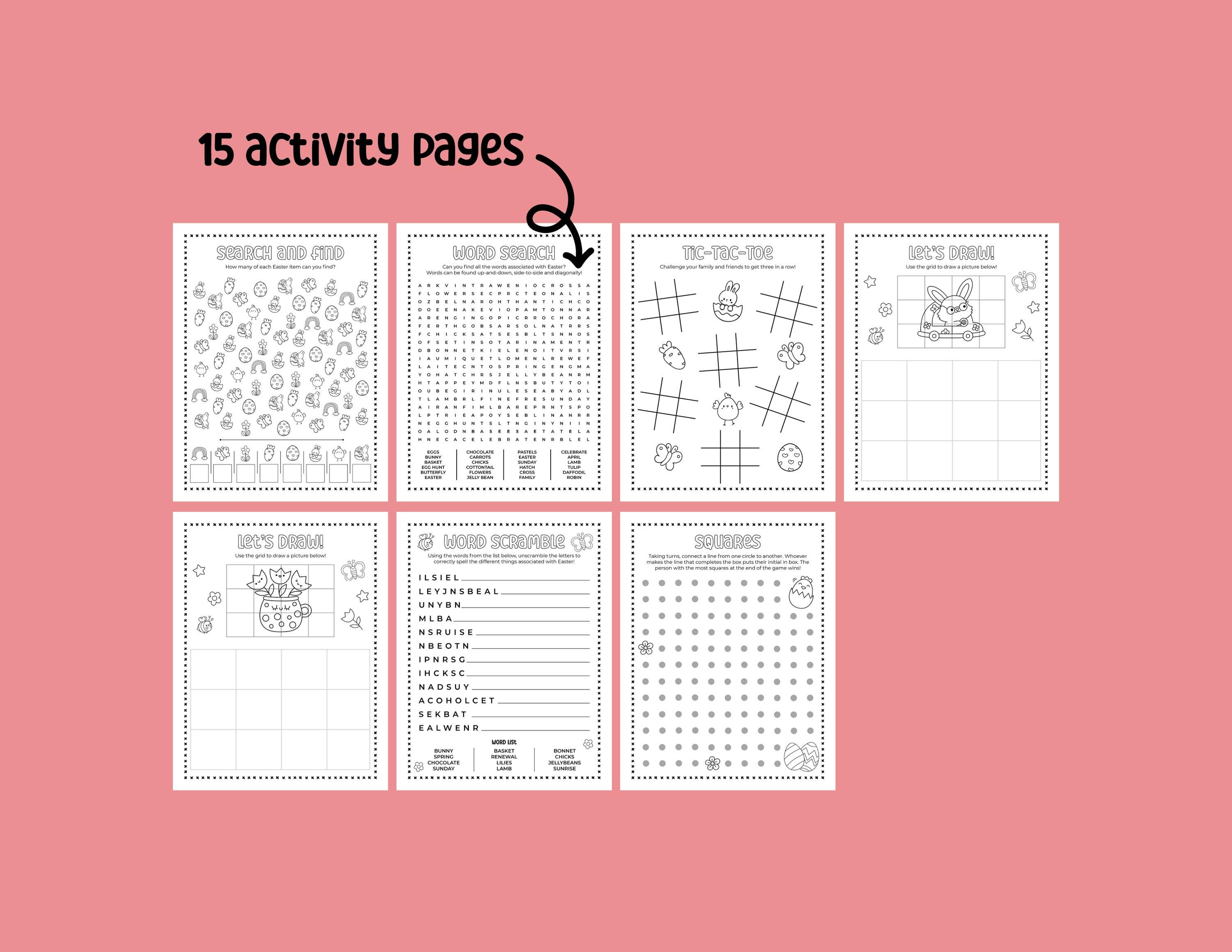 Easter Activity Bundle With Easter Coloring Pages, Printable Easter ...