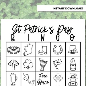 St Patricks Day BINGO Game Printable Game for Classroom - Etsy