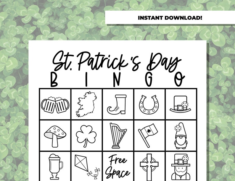 St Patricks Day BINGO Game Printable Game for Classroom | Etsy