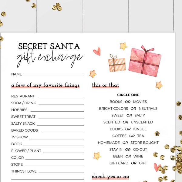 Favorite Things Questionnaire Pdf - Etsy