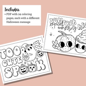 Retro Halloween Coloring Pages for Kids 24 Groovy and Spooky Coloring ...