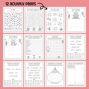 Lunar New Year Printable Activity Bundle With Coloring Pages, Word ...