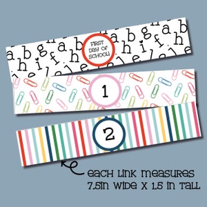 First Day of School Countdown Printable, Back to School Decoration ...