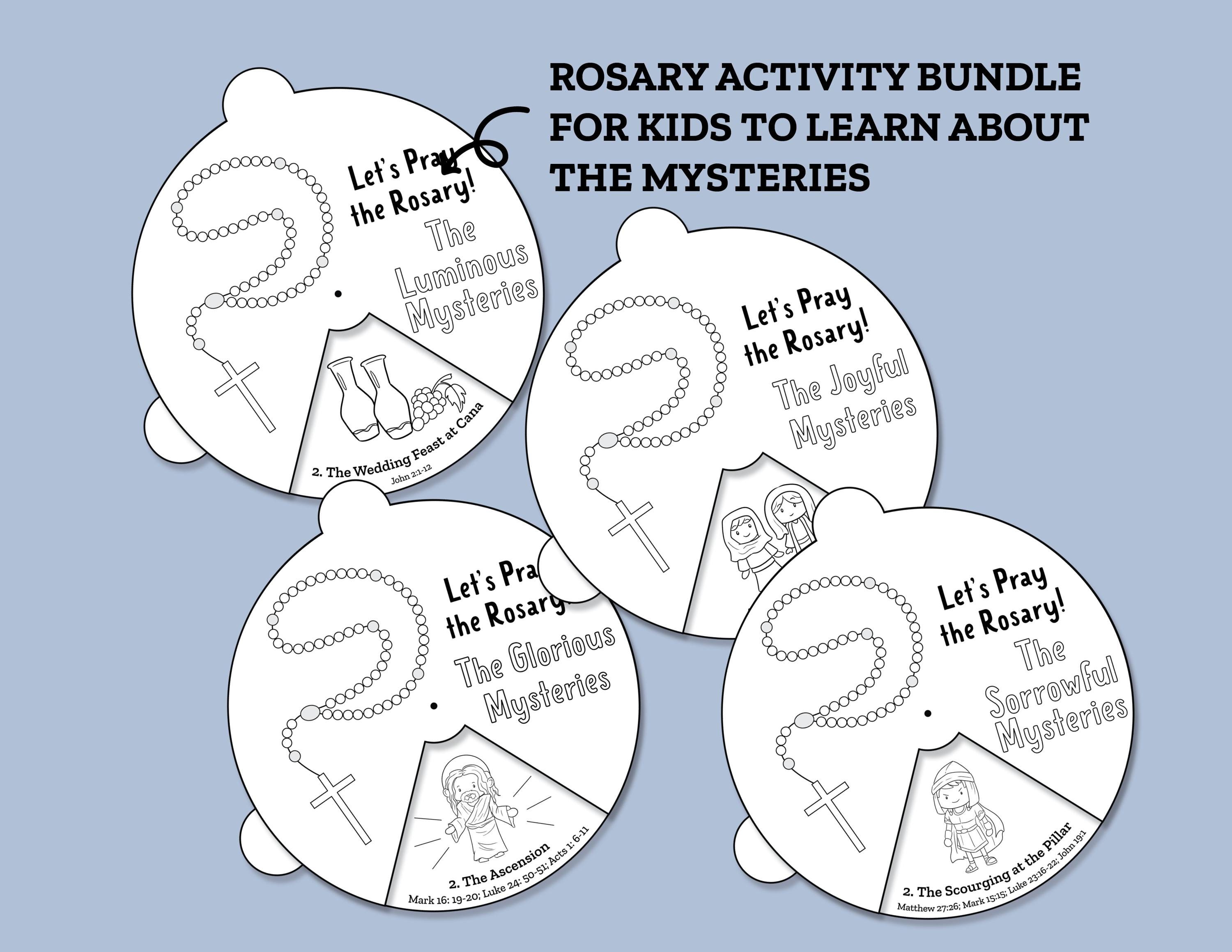 Learning the Rosary Printable Bundle With Joyful Mysteries, Sorrowful ...