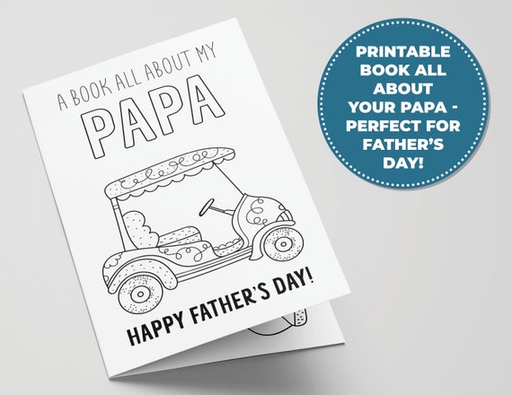 All About Papa Printable Book for Father's Day Perfect | Etsy