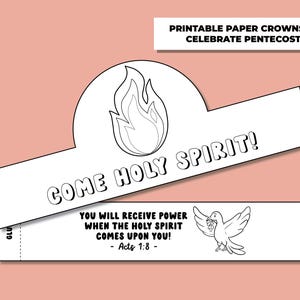Pentecost Paper Crown Activity for Kids, Christian Pentecost Kids ...
