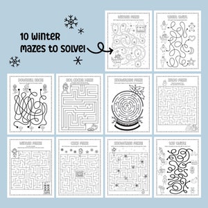 Winter Printable Activity Bundle Including Coloring Pages, Word Search ...