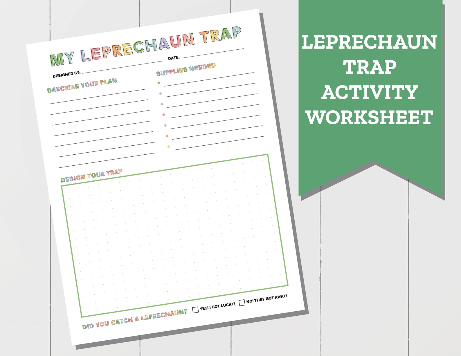 Leprechaun Trap Worksheet for St Patricks Day, Leprechaun Trap Ideas ...