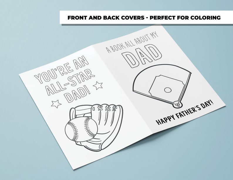 All About Dad Printable Book for Father's Day Perfect | Etsy