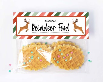 Magic Reindeer Food Treat Topper Printable Christmas Topper - Etsy
