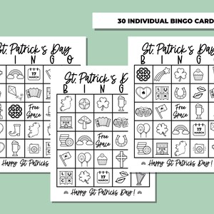 St Patricks Day BINGO Game, Printable Game for Classroom Activity ...