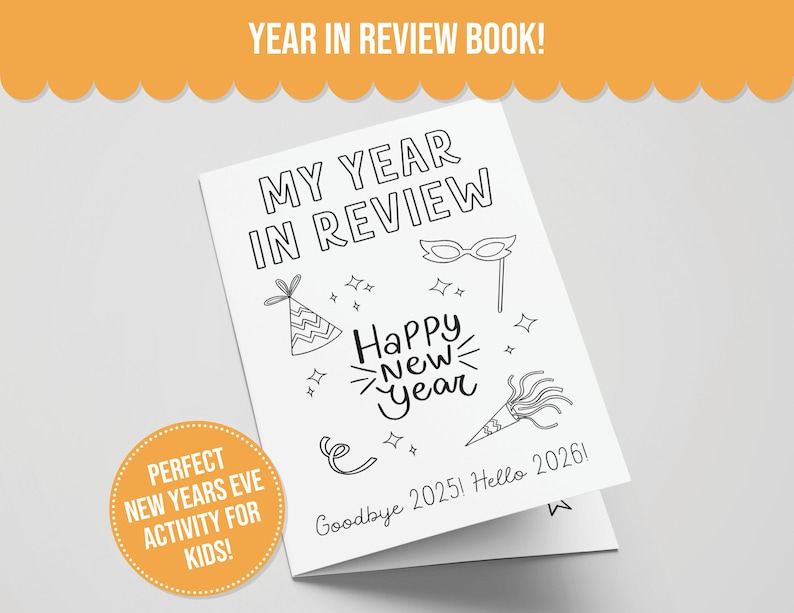 Kids Year in Review Activity, Printable Time Capsule for Kids, New Year ...
