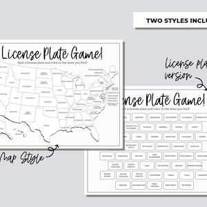 License Plate Game, the Perfect Car Ride Activity for Kids! Printable ...