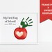 Back to School Handprint Art, Printable Handprint Activity for First ...
