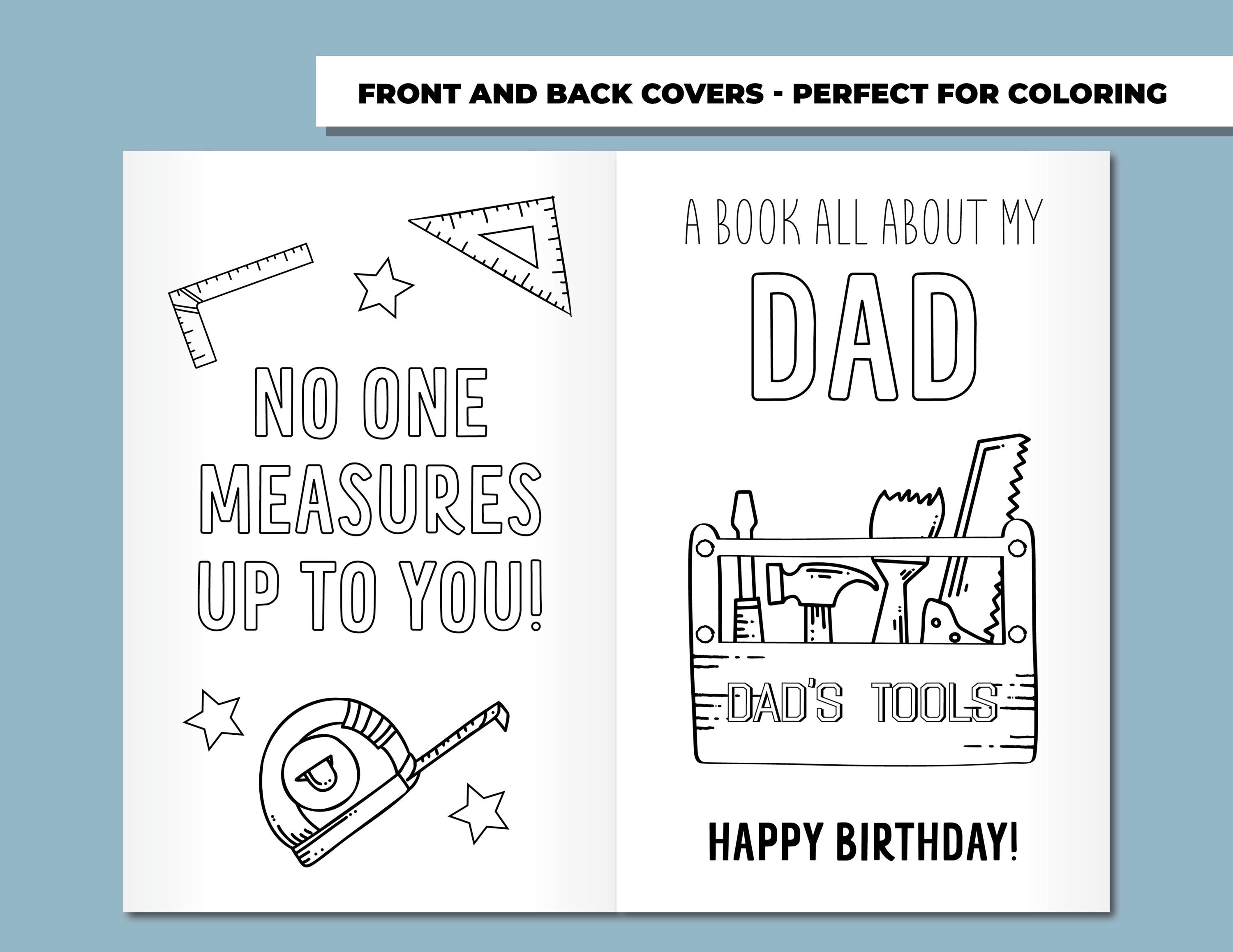 All About Dad Printable Book, Dad Birthday Gift From Kids, Printable ...