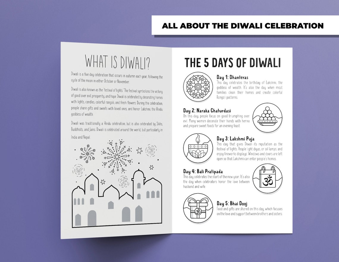 All About Diwali Printable Book Perfect Diwali Activity for - Etsy