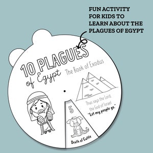 10 Plagues of Egypt Spinner Wheel Printable, Perfect Sunday School ...