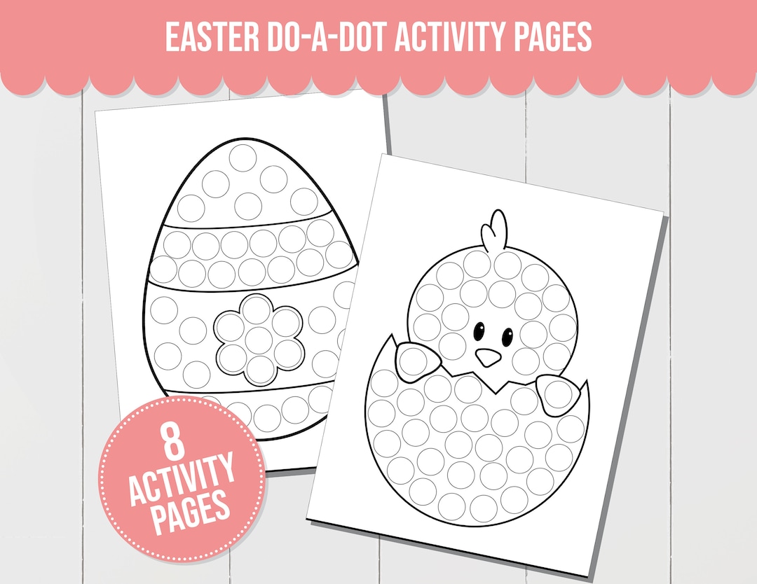 Easter Do-a-dot Activity Pages, Perfect for Toddler Activity, Dot ...