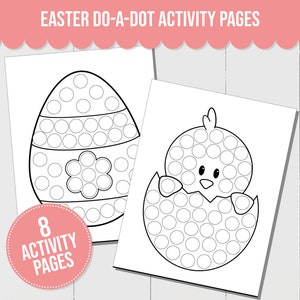 Easter Do-a-dot Activity Pages, Perfect for Toddler Activity, Dot ...